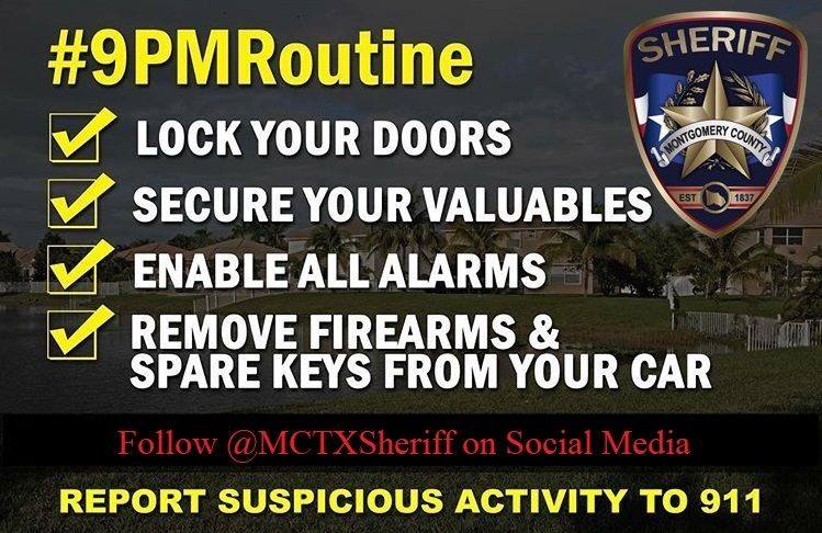 Montgomery County Sheriff’s office nine pm routine reminder ...